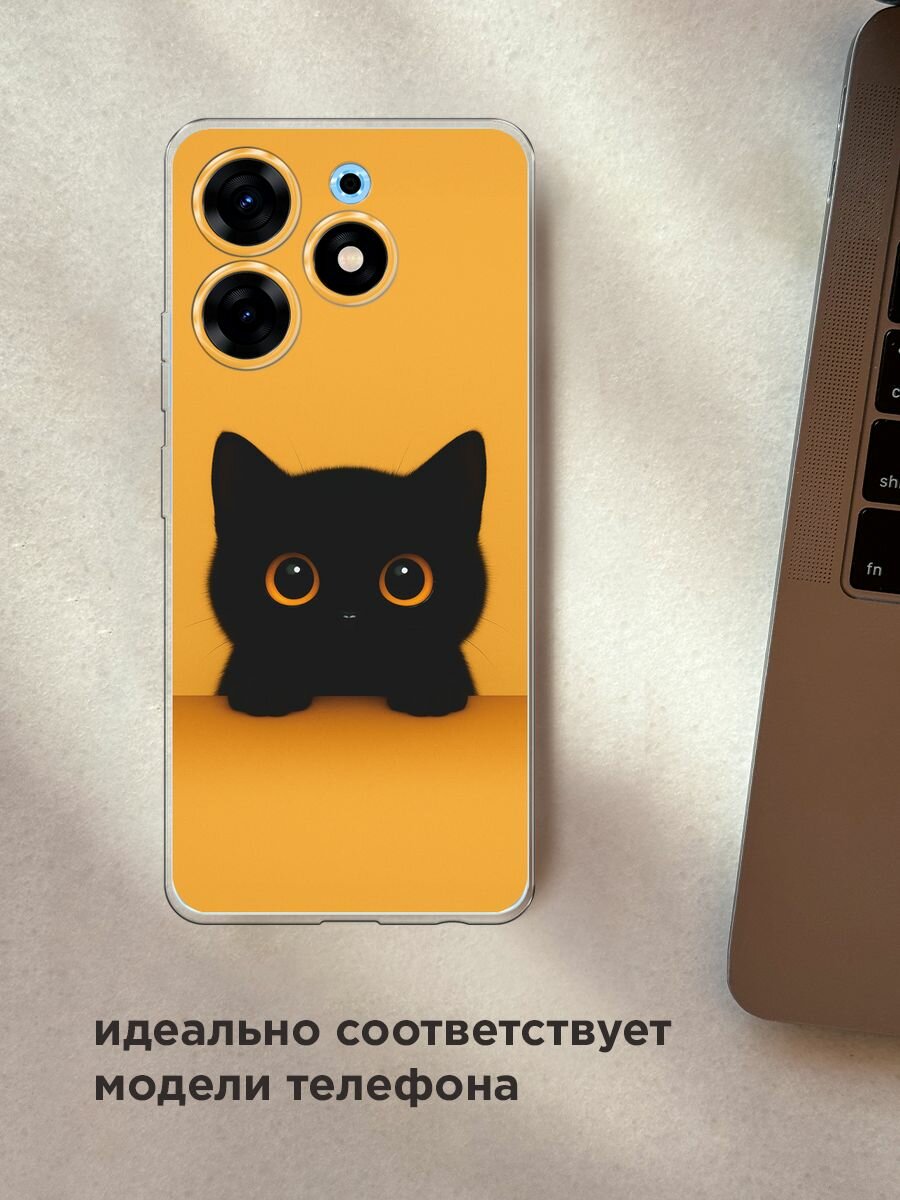 Чехол на Tecno Spark 10 Pro / Текно Спарк 10 Про с принтом "Контрастный котик" — фото 1