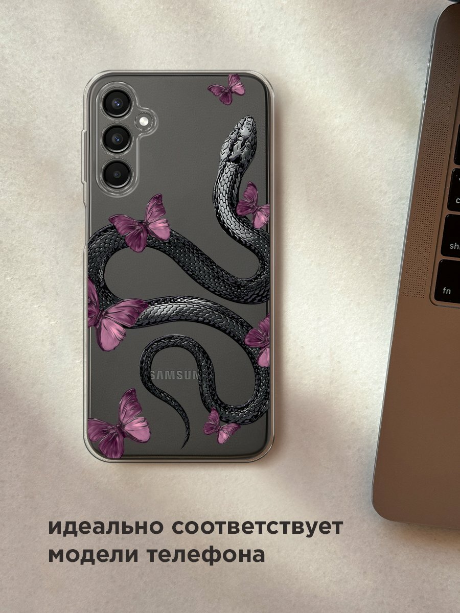 Чехол на Samsung Galaxy A24 / Самсунг Галакси A24 с принтом "Snake and butterflies 2" — фото 1