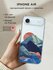 Чехол на Apple iPhone Air / Айфон Айр с принтом "Закат в снежных горах", прозрач...