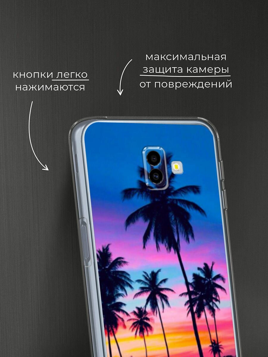 Чехол на Samsung Galaxy J6 + / Самсунг Галакси J6 Плюс 2018 с принтом "Закат 5" — фото 1