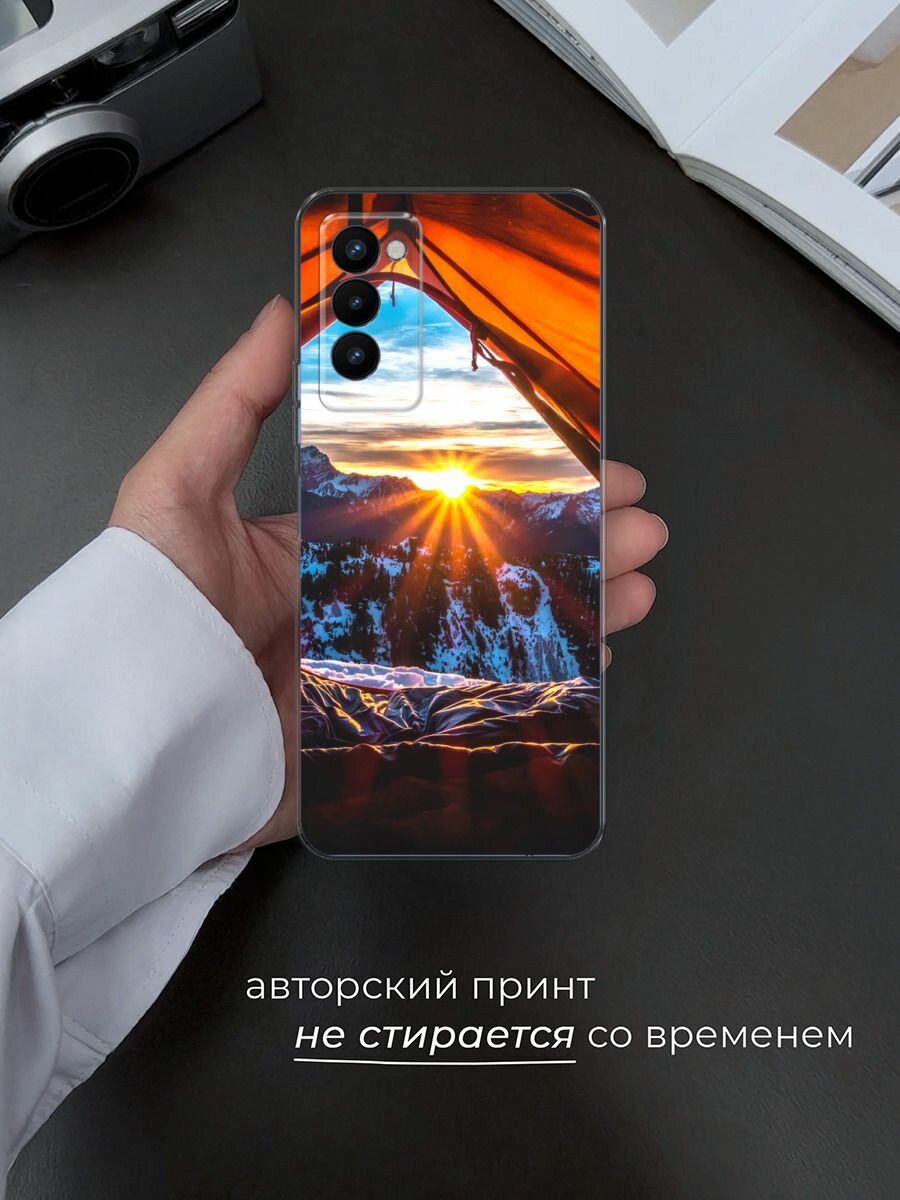 Чехол на Tecno Camon 18P / Техно Камон 18Р с принтом "Горы 7" — фото 1