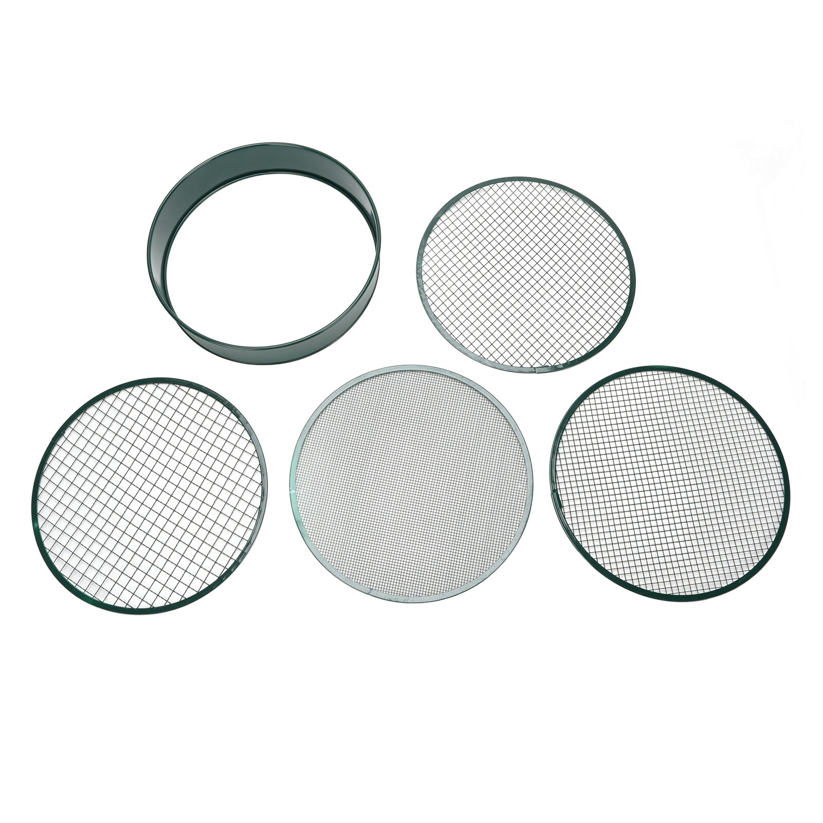 Сито для садовой почвы со сменными ячейками 3 мм, 6 мм, 9 мм, 12 мм, прочный инструмент для просеивания почвы, садовая загадка, темно-зеленый