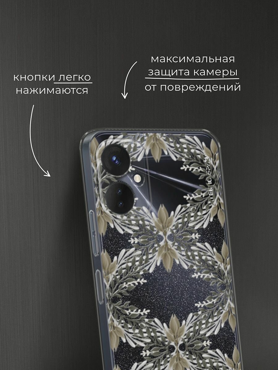 Чехол на Tecno Spark 9 Pro / Техно Спарк 9 Про с принтом "Калейдоскоп цветов" — фото 1