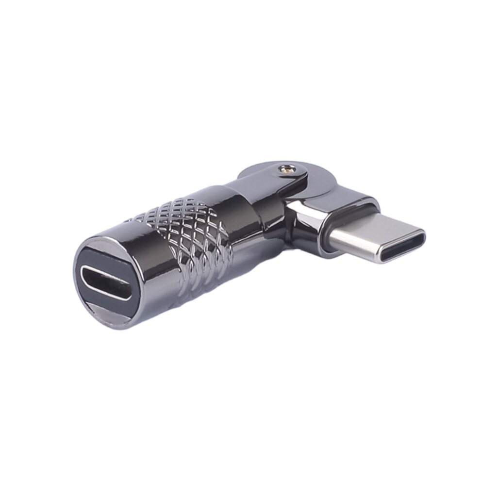 Маленький алюминиевый адаптер USB на Type-C с поддержкой быстрой зарядки 3А и поворотом на 90 градусов для зарядки телефонов и планшетов во время использования