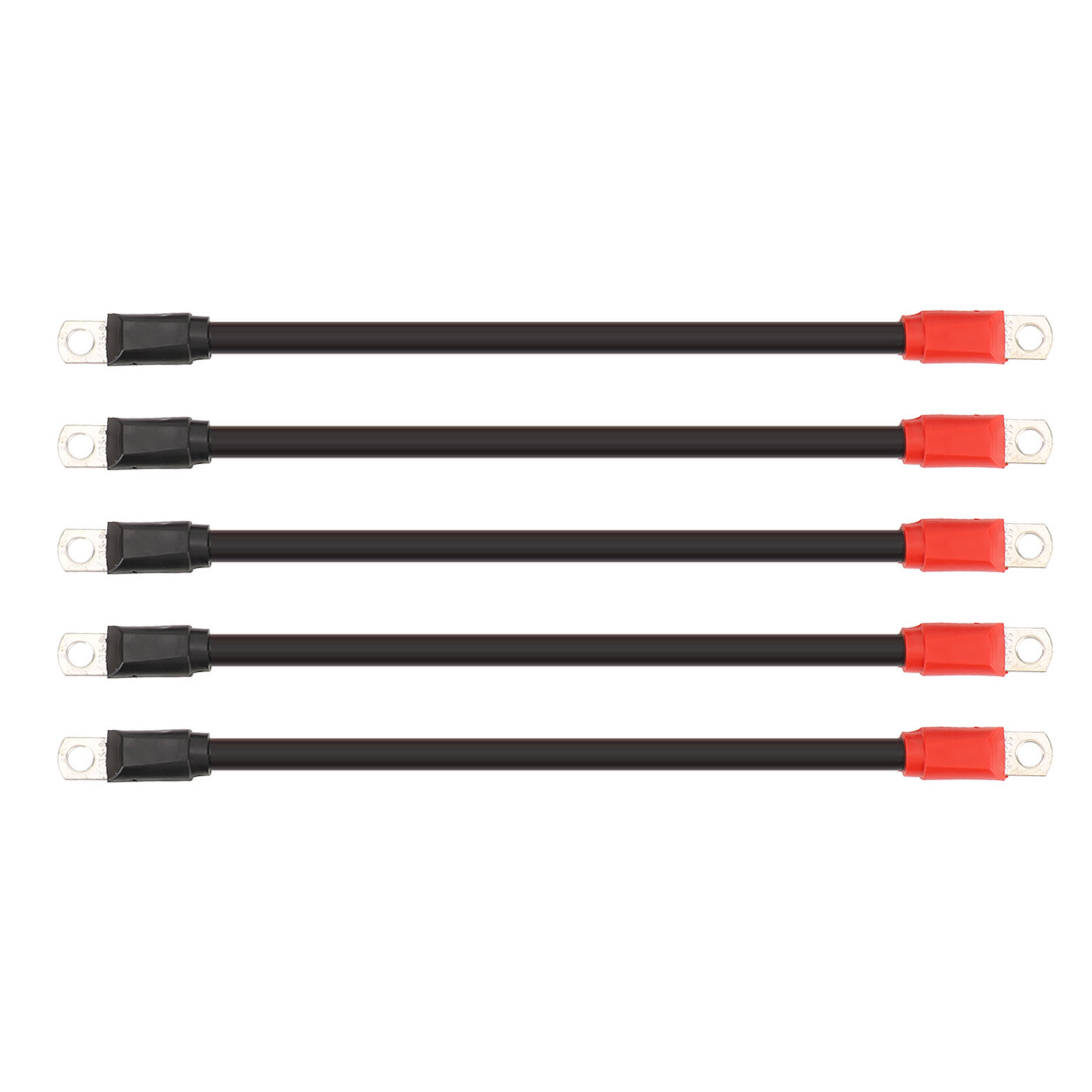 Комплект из 5 кабелей для аккумулятора гольф-кара, провод 4 калибра из чистой меди с клеммами для постоянного и переменного тока 36 В 48 В.