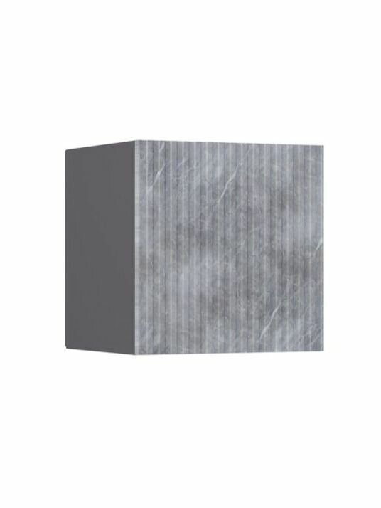 Шкаф Оливия навесной малый 400х400х346 (Графит/Мрамор Глянец) МИФ