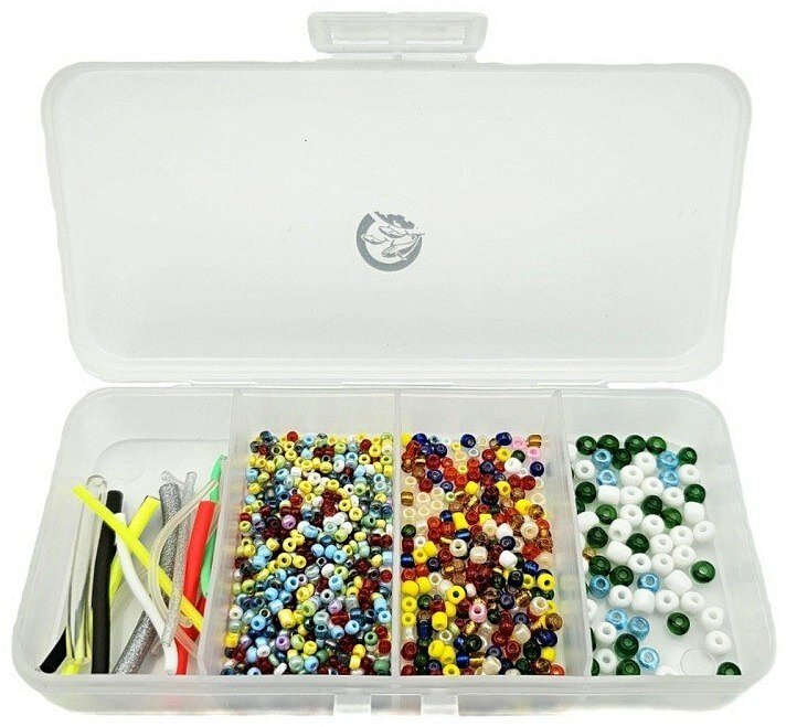 Три Кита Набор бисера для крючков в КМ1, коробка 130×60×25 мм, комплект для творчества