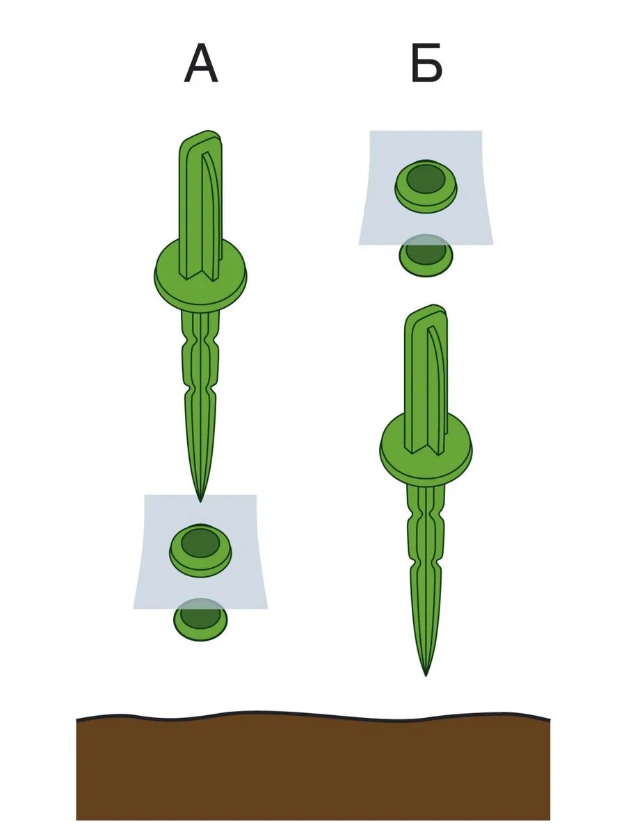 200 мм, зеленые, полипропилен, 10 шт, садовые колышки