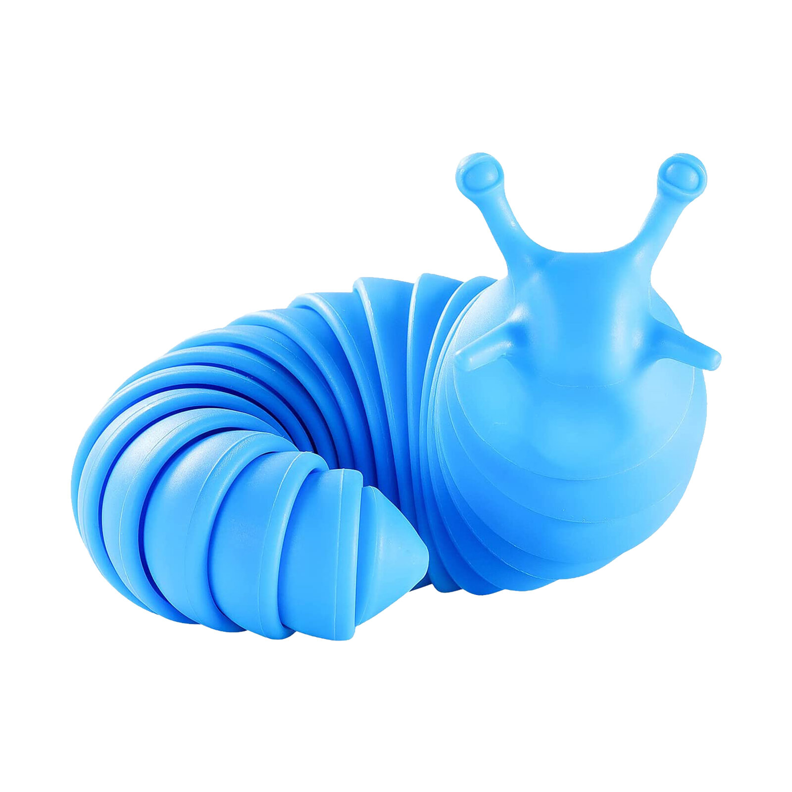 Игрушка для антистресса Fidget Slug, articulating stim toy, для детей и взрослых, цвет синий, зеленый, разноцветный, материал пластик, размер упаковки 20*7*6см, вес упаковки 110г, 1 шт.