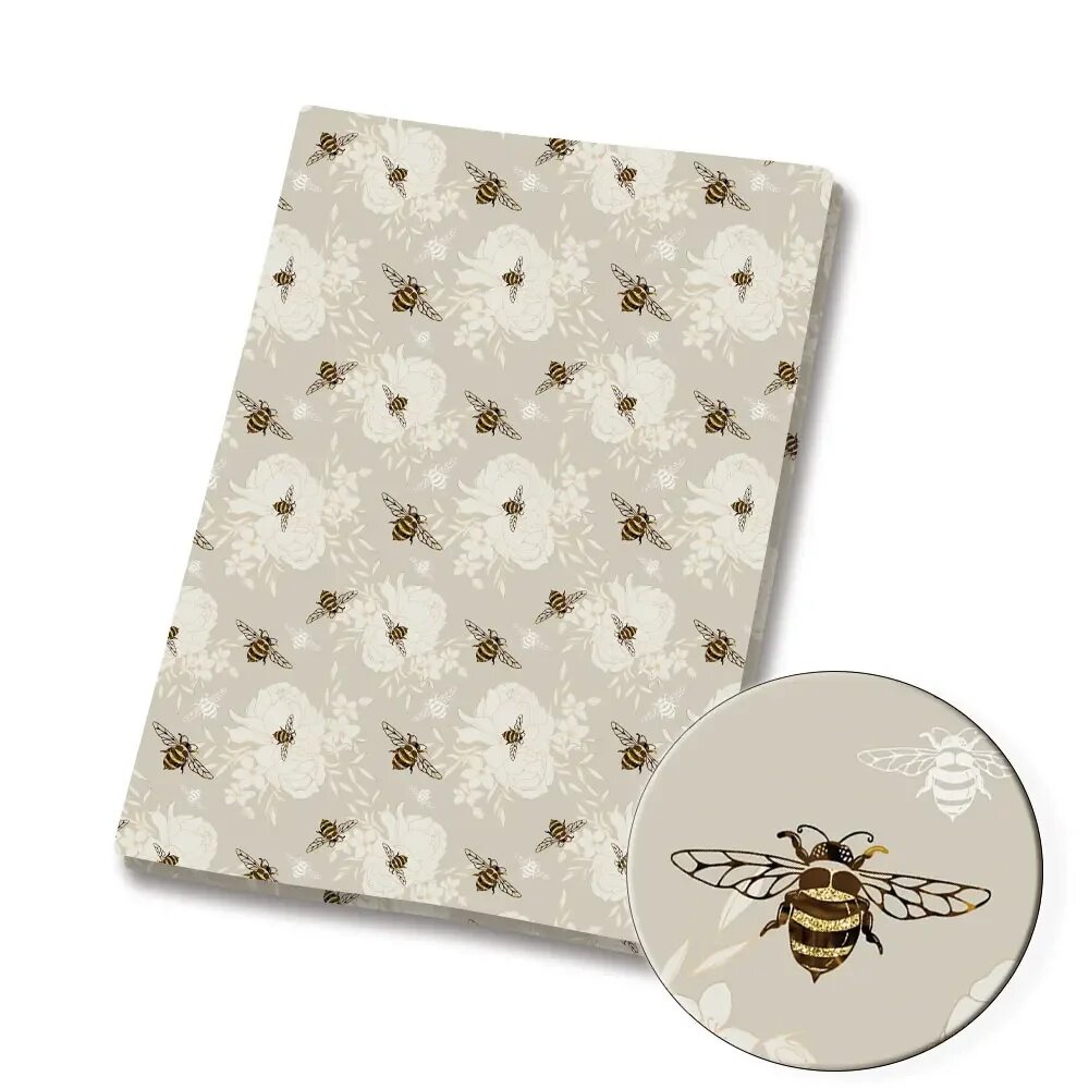 Полиэстер Хлопок ткань с рисунком пчелы 140*50 см Polyester cotton, 1004