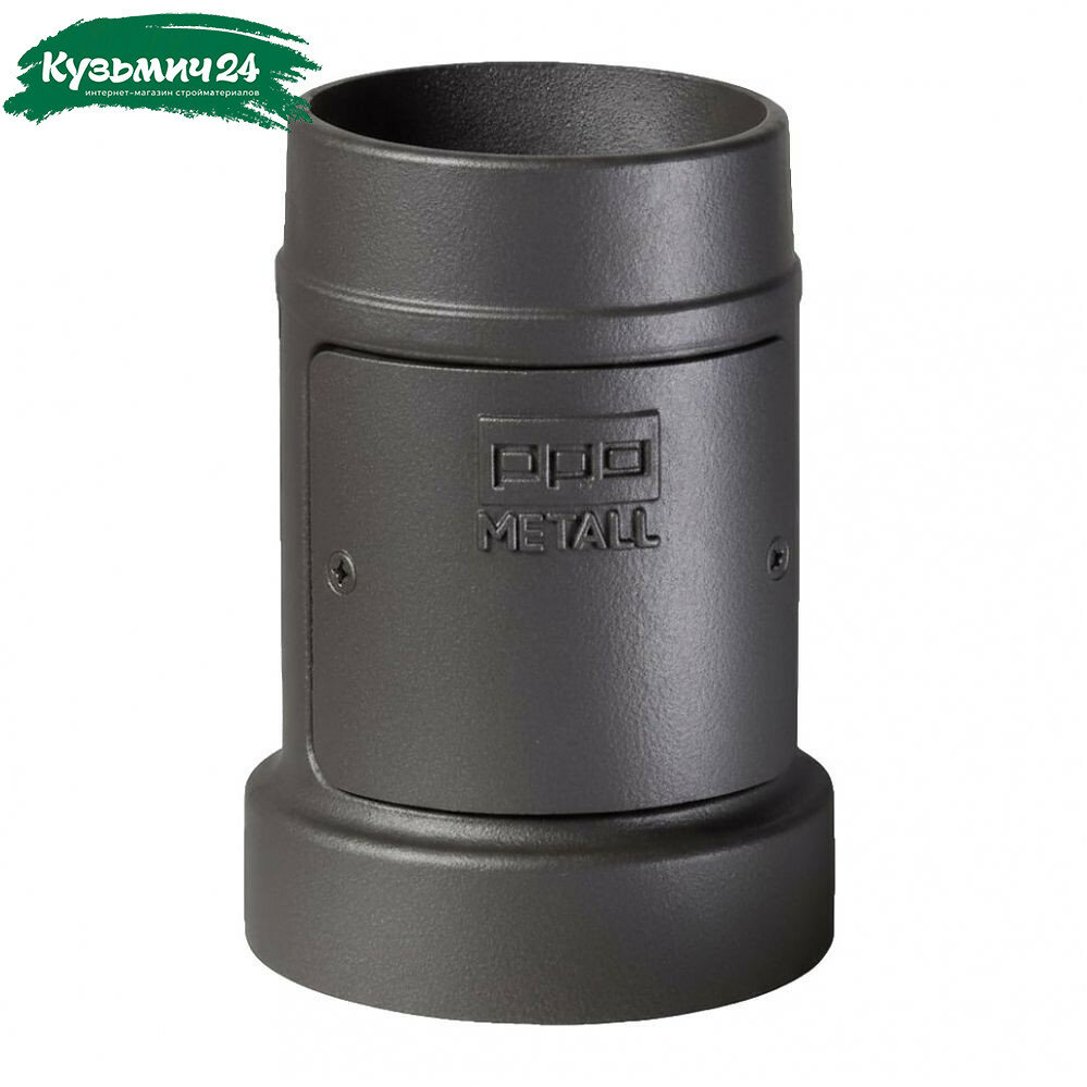 Дымоход стартовый, с ревизией, диаметр 115-136 мм, чугун, серый, 1 шт.