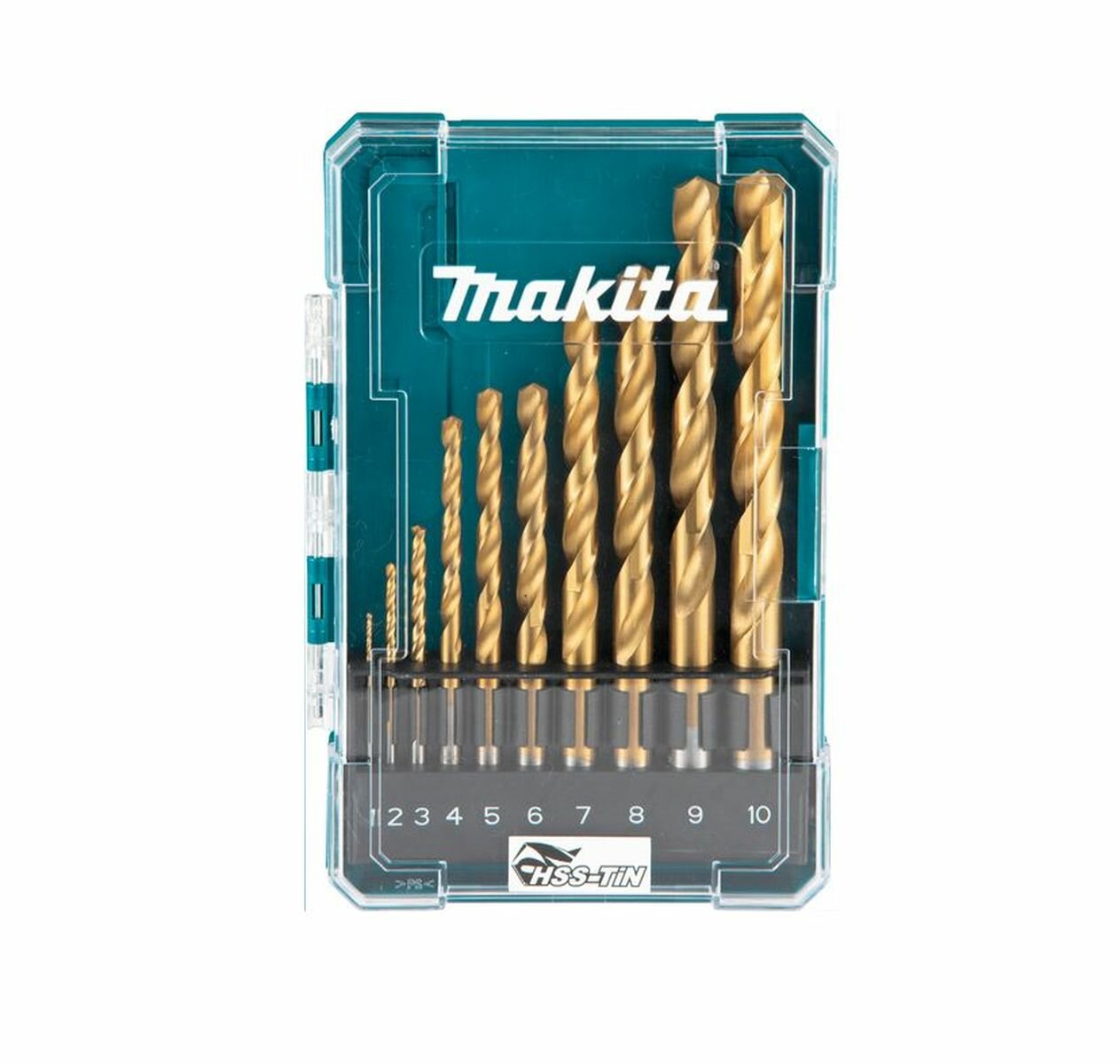 Набор сверл по металлу Makita D-72849, HSS-TiN Economy, 1-10 мм, 10 шт.