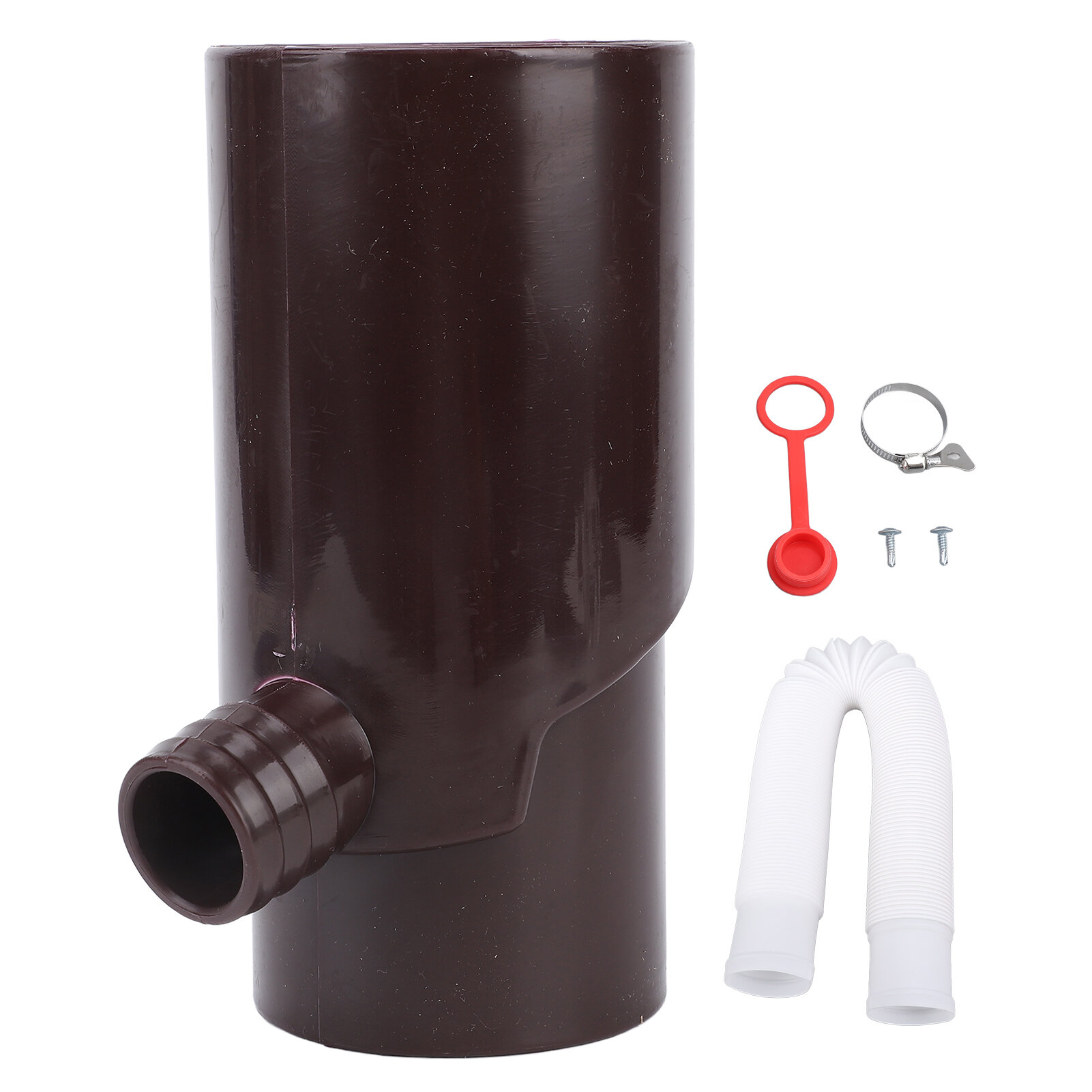 Круглый водосточный желоб диаметром 8 см, пластиковый, для системы сбора дождевой воды, коричневый, для орошения и использования в аквариуме