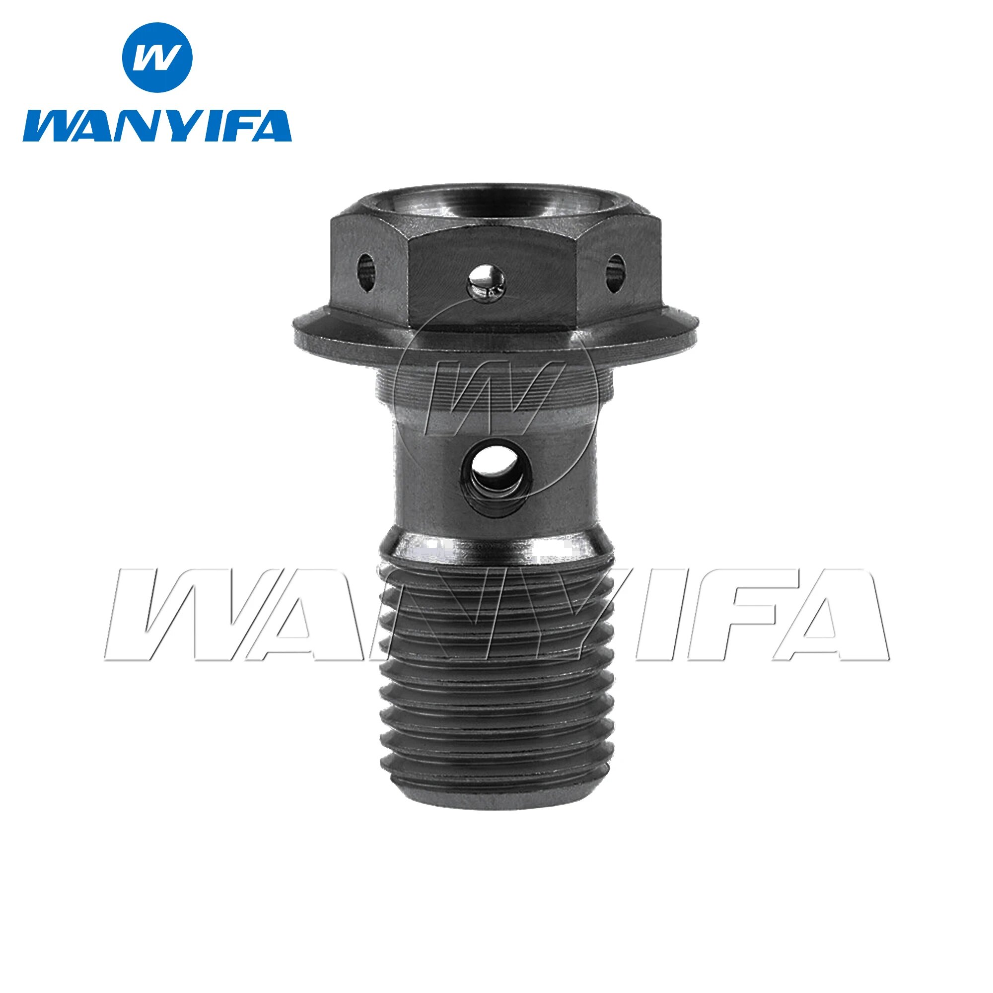 Титановый болт Wanyifa Banjo M10 1,0/1,25 мм M10 Pitch 1.0mm, Black Flange Head