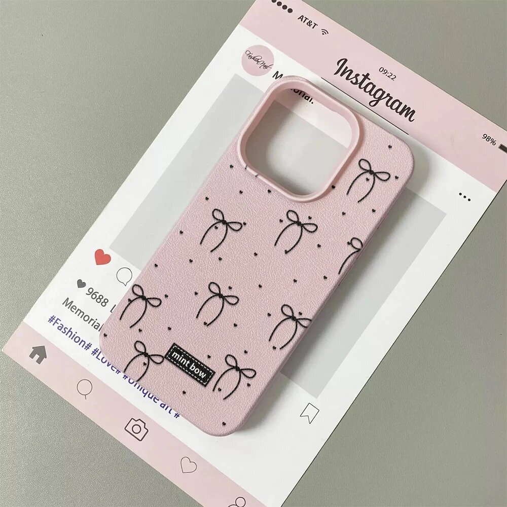 Чехол для телефона с бантиком и черной биркой для iPhone 17, 16, 14 Pro Max, задняя крышка iphone 13 12 11 Pro Max 15 Plus, силиконовый мягкий чехол pink2, For iphone 16 Plus