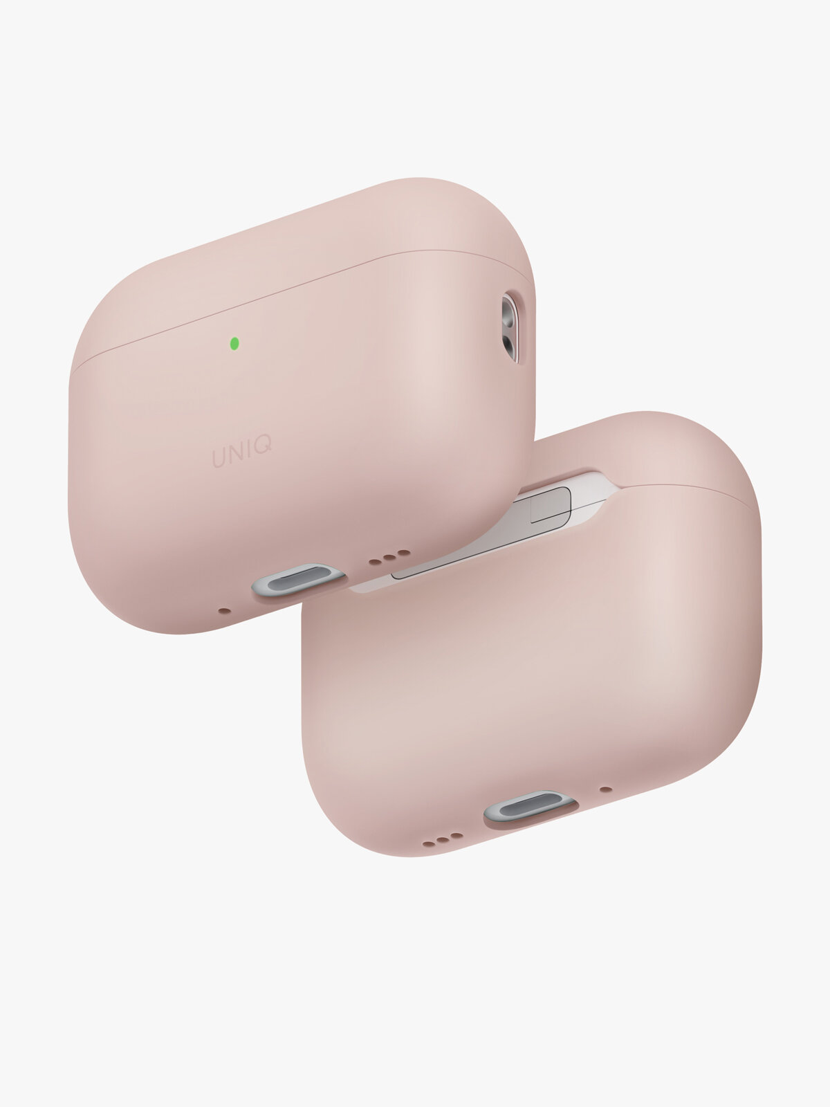 Чехол Uniq для Airpods Pro 3, LINO, силиконовый матовый с эффектом Soft-Touch, со шнурком на запястье, розовый