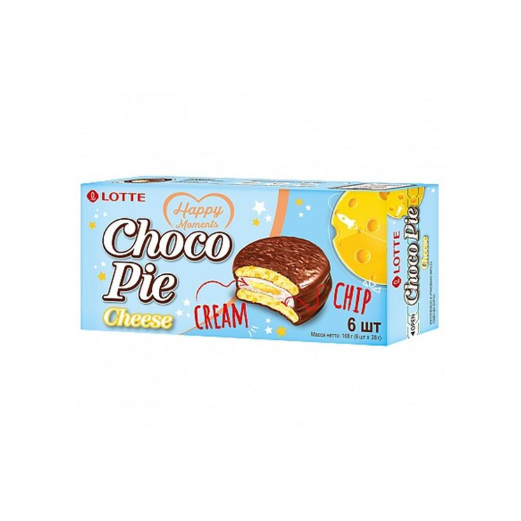 Пирожное Choco Pie сочетание классического десерта с необычным сырным вкусом 168 г, Россия