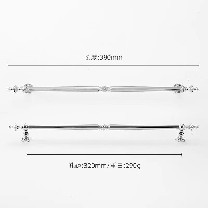 Хромированные ручки для шкафов, Silver-320mm