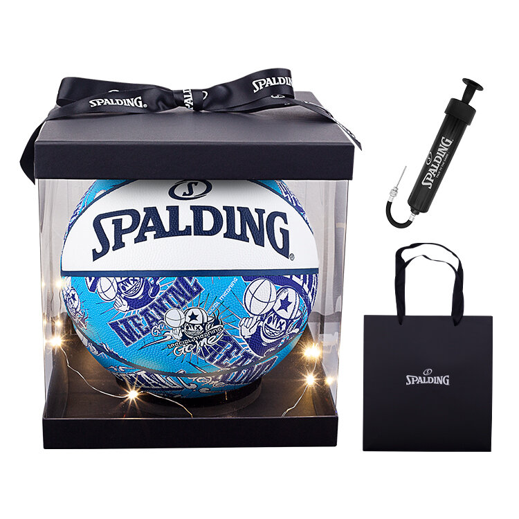 Баскетбольный мяч унисекс SPALDING Kid Series тренировочный, синий, размер 7, влагопоглощающая кожа,