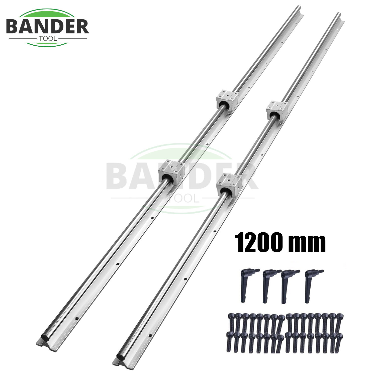 Линейные направляющие SBR12-1200 мм 2 шт и 4 шт SBR12UU направляющие блоки, Подарок: 4 ключа и 32 винта