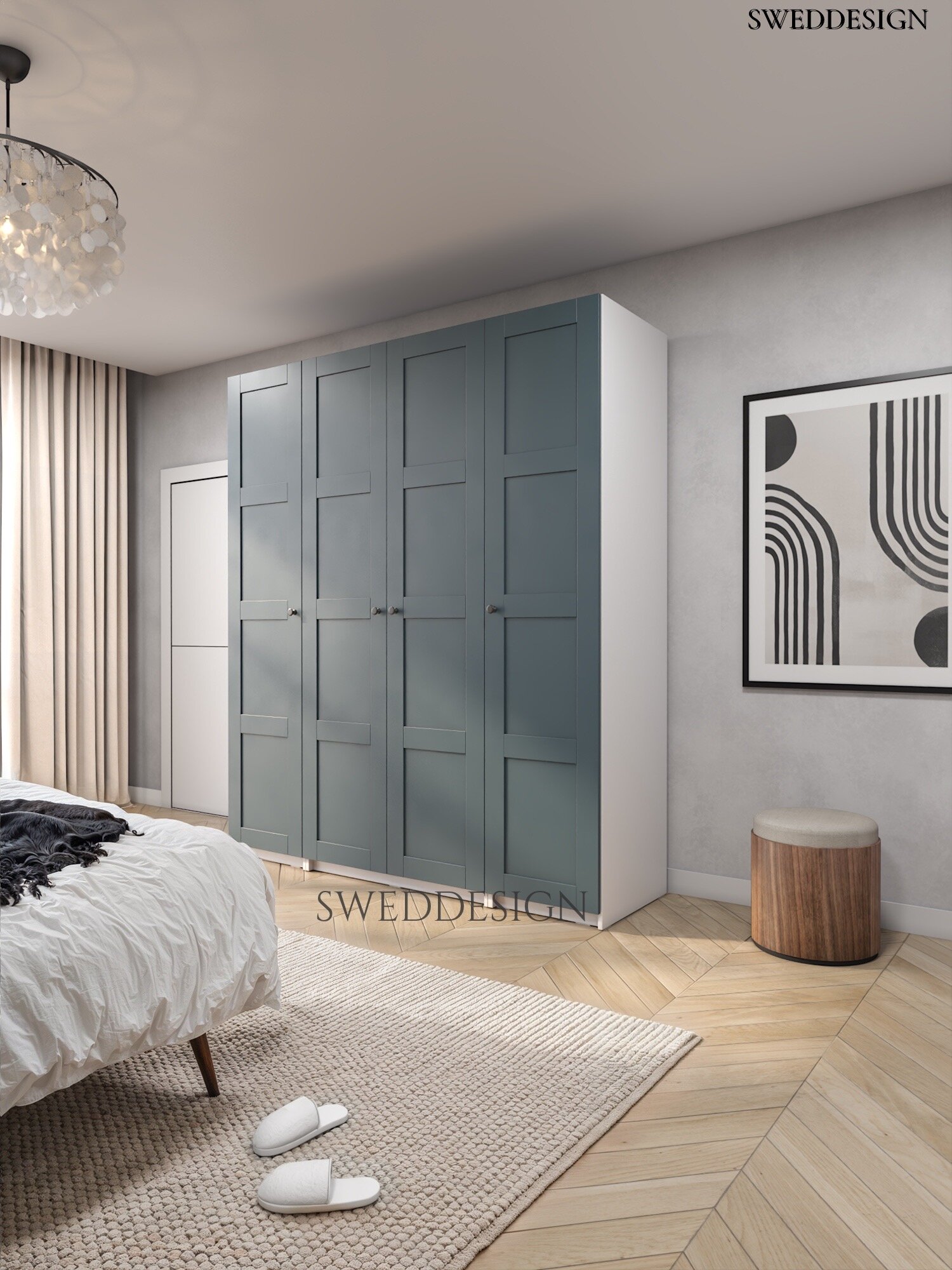 Шкаф икеа "Пакс"/"Макс", 200x61x233 см, бело-тёмно-бирюзовый