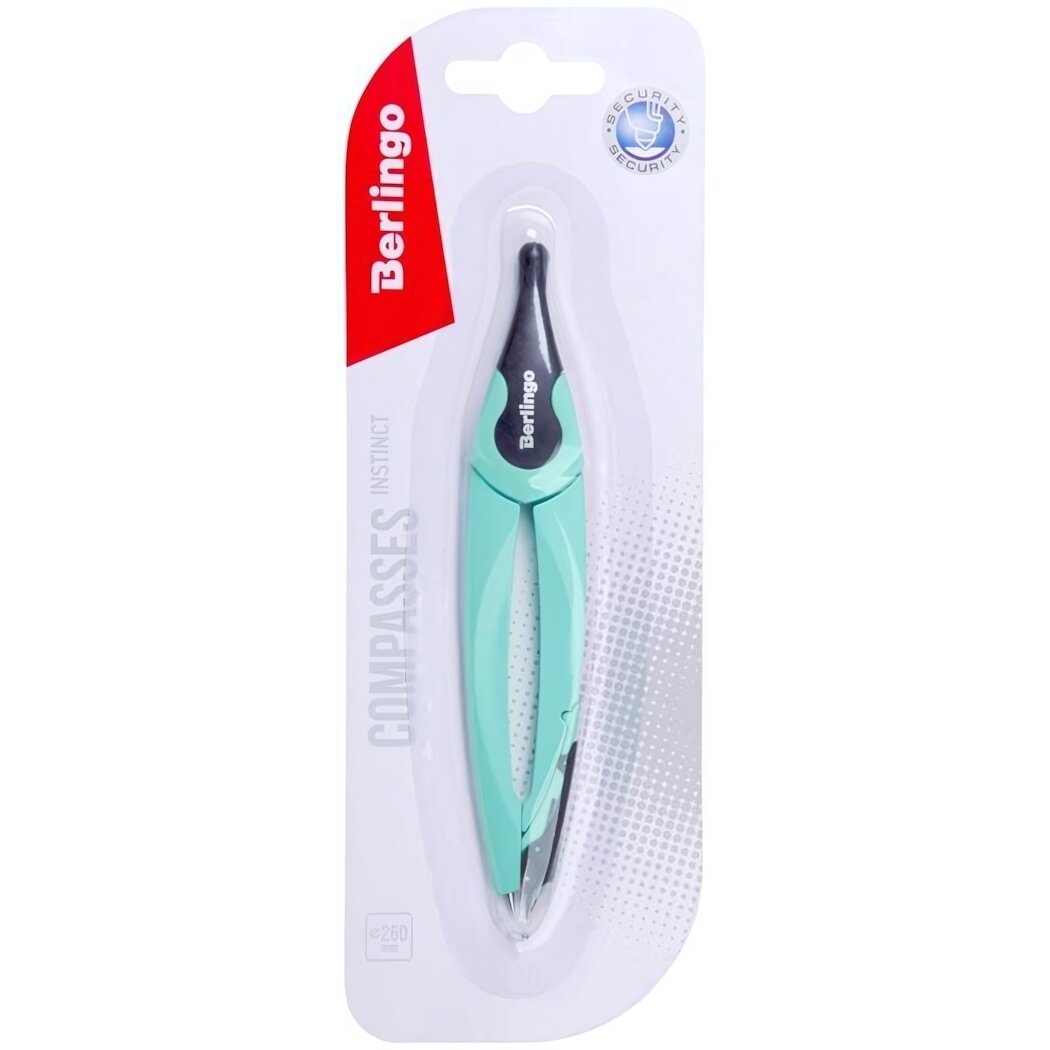 Циркуль Berlingo "Instinct", 135мм, металлический, мятный – точность и комфорт