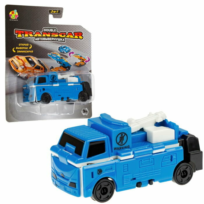 Машинка 1toy Transcar Double: Эвакуатор - Бетономешалка, 8 см, блистер