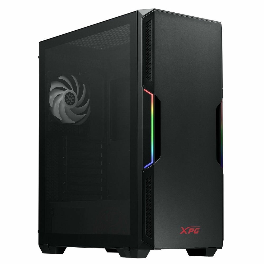 Корпус XPG STARKER BLACK, Midi-Tower STARKER-BKCWW без БП, черный