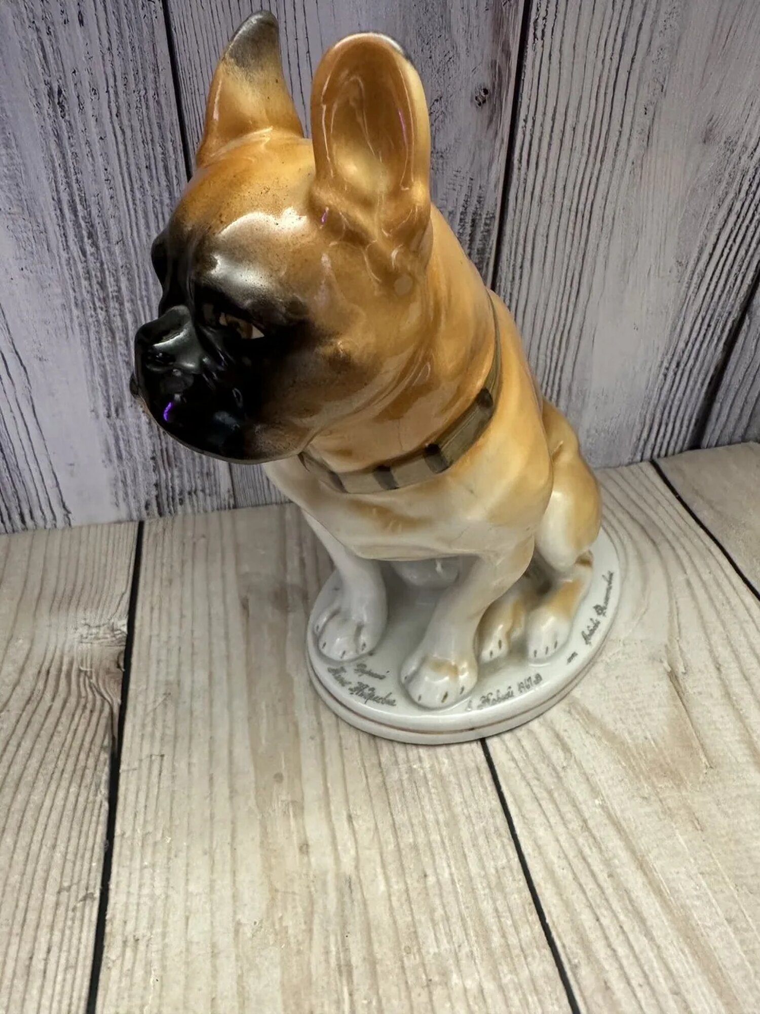 Статуэтка Бульдог Фарфор Лфз 1960 годы