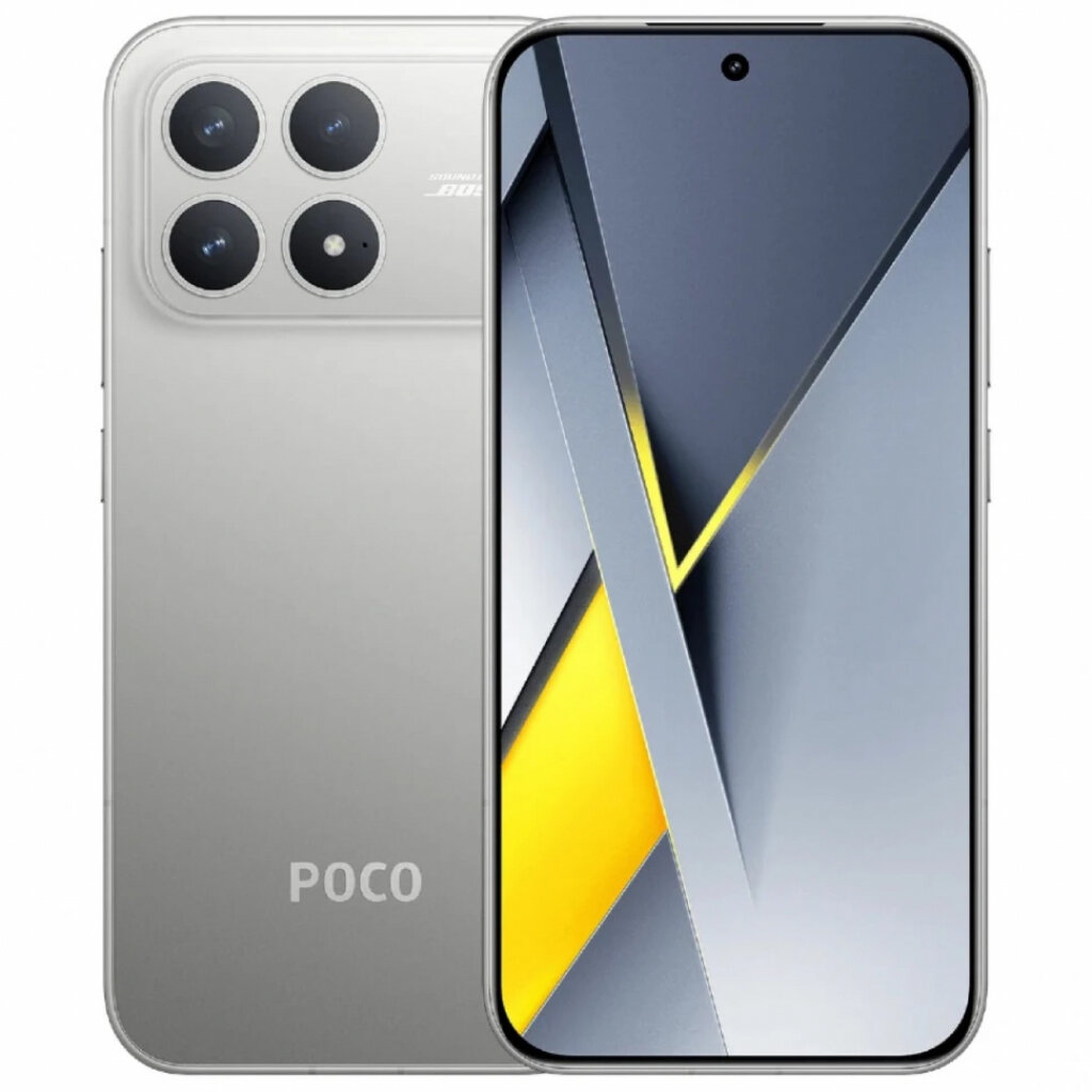 Смартфон Poco F8 Pro, NFC, FHD+, Bose/Dolby Atmos, 12/256Gb, Titanium Silver (Серебристый)