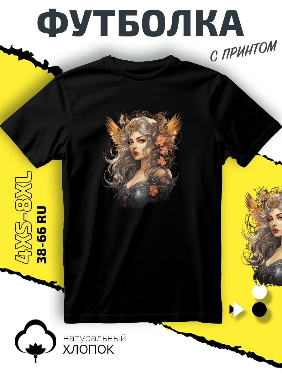 Футболка Валькирия аниме воительница