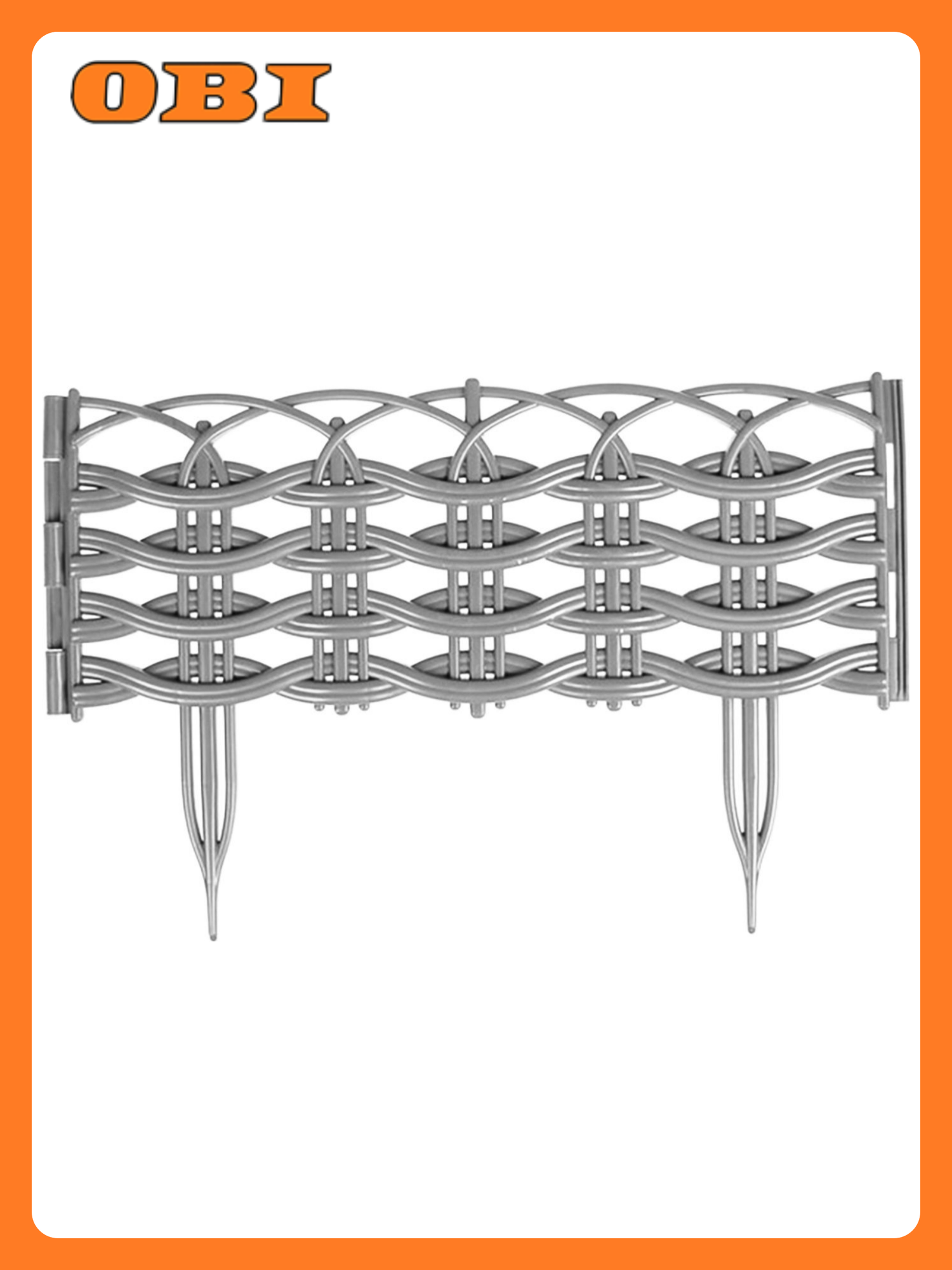 Ограждение садовое Дачная Мозаика Ивушка 15021 серебристый 312х0,5х25 см.