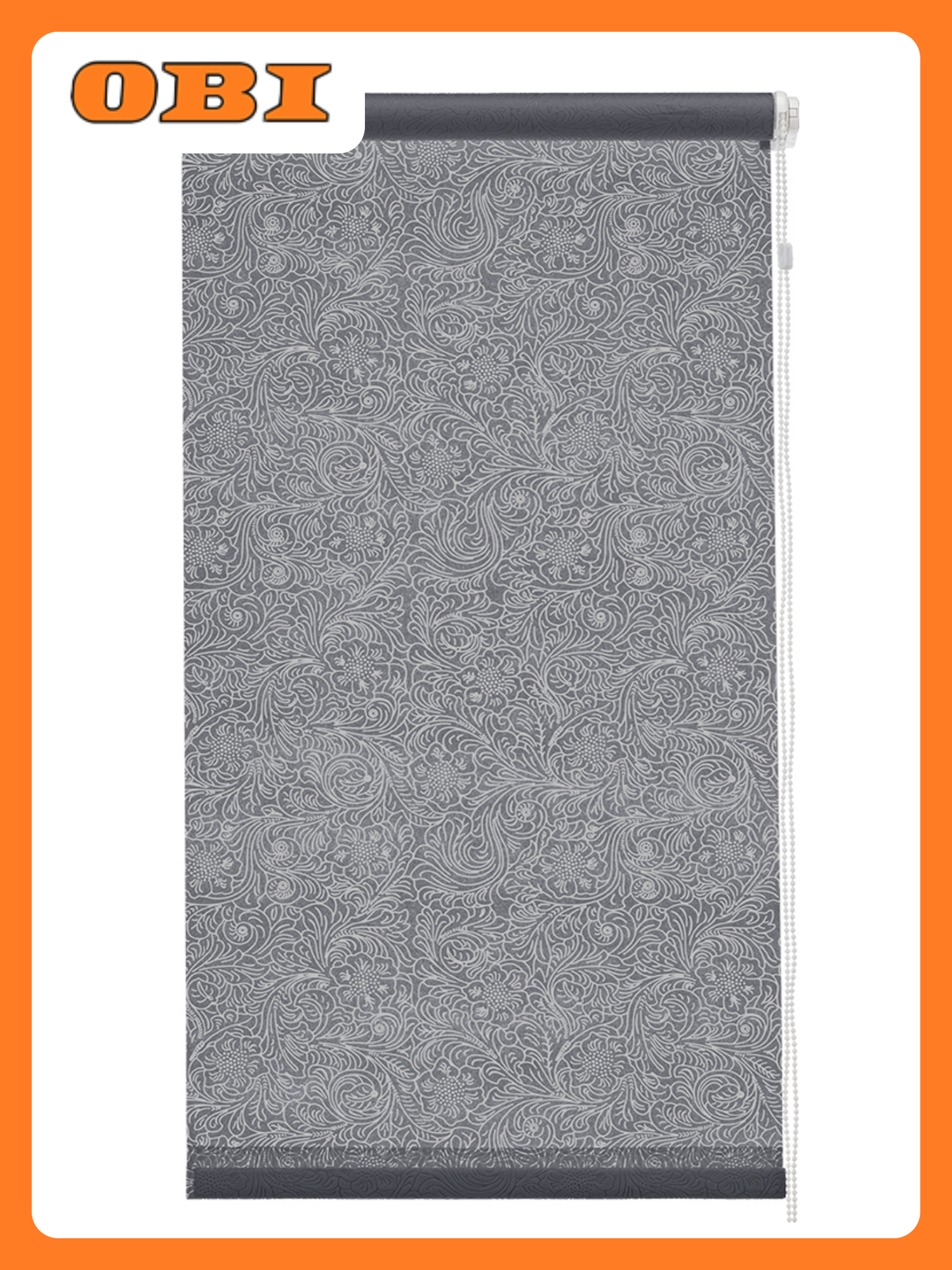 Рулонные шторы Эскар Тикаль, серые, 60x150 см, 100% полиэстер