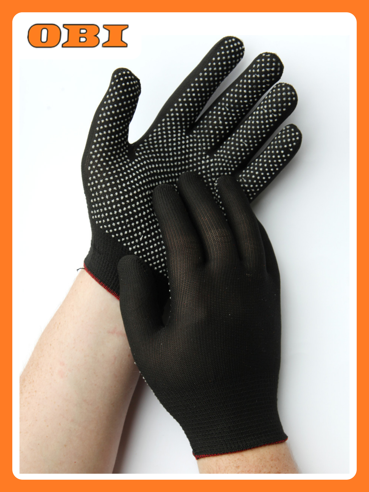 Перчатки Sapphire, нейлон/ПВХ, точечное покрытие, многоразовые, черные