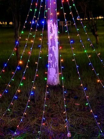 Электрогирлянда интерьерная Елочки Люминесцентная (энергосберегающая) 350 ламп, 3.5 м, питание От сети 220В, 1 шт