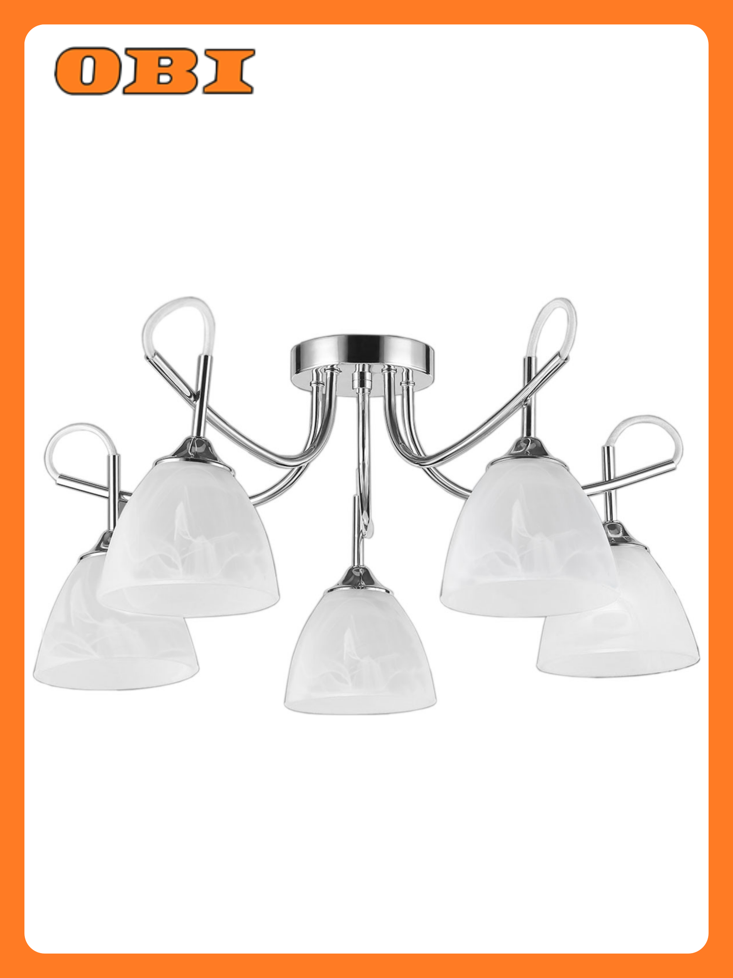 Люстра De City Альфа, 5 ламп, E27, мощность 40 Вт, IP20, площадь освещения 10 м², высота 28 см