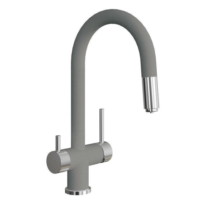 Смеситель для кухни Florentina Маэстро 337.03Н.2123.307 серый шелк