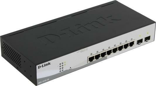 Коммутатор D-LINK DGS-1210-10/F1A управляемый 8 портов 10/100/1000Mbps