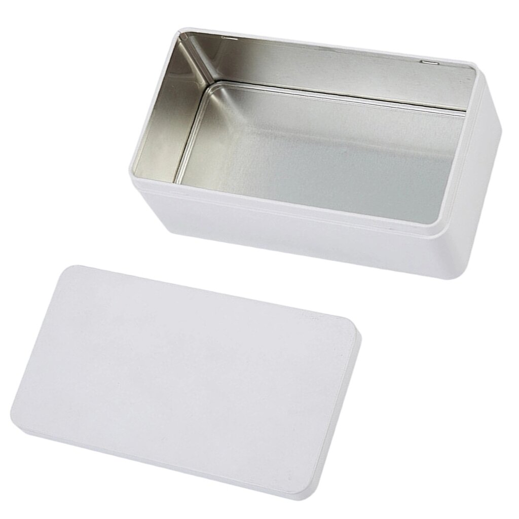 Металлический кассовый ящик 180 * 100 * 68 мм с крышкой, контейнер для хранения валюты-белый