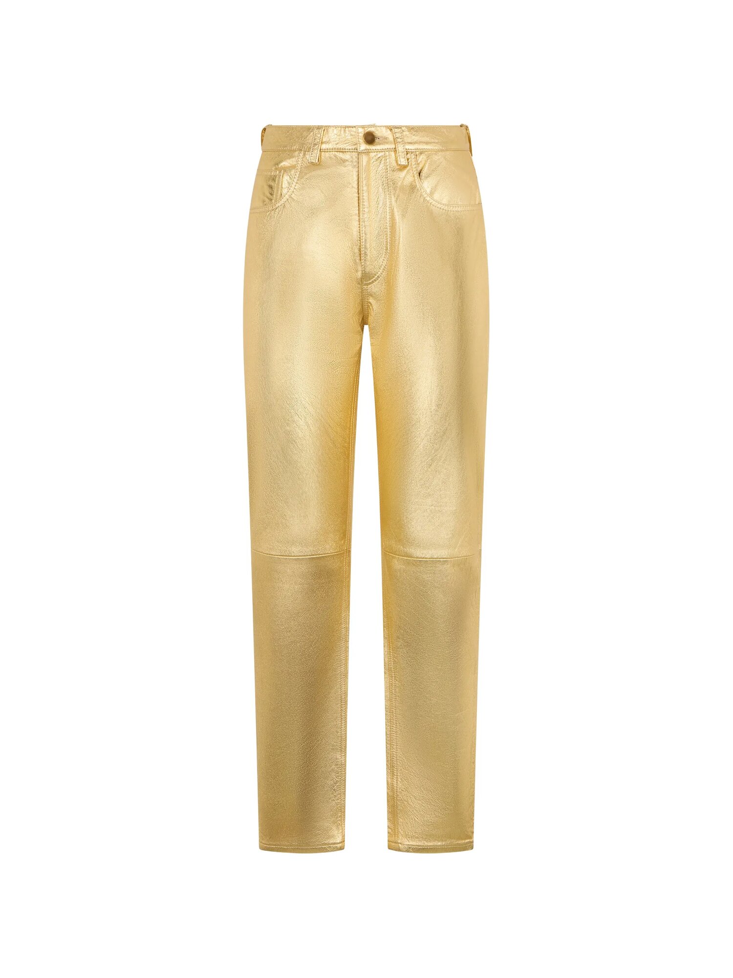 Брюки Metallic leather trousers