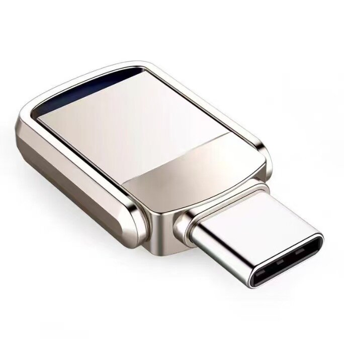 Накопитель USB OTG Type C, 1TB, скорость до 100MB/s, серебристый