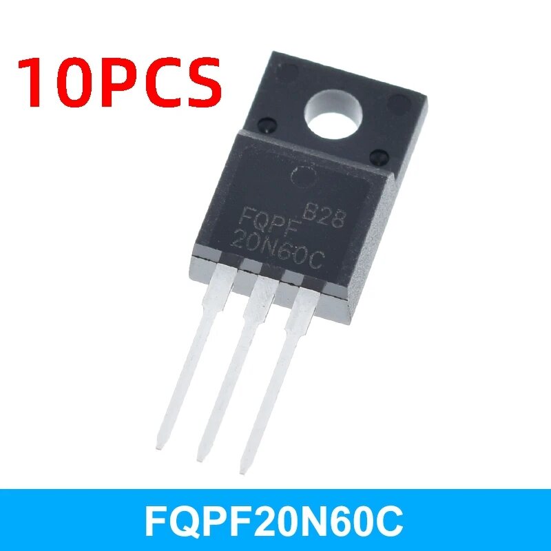 10PCS FQPF20N60C, MOSFET, Цвет: 10PCS