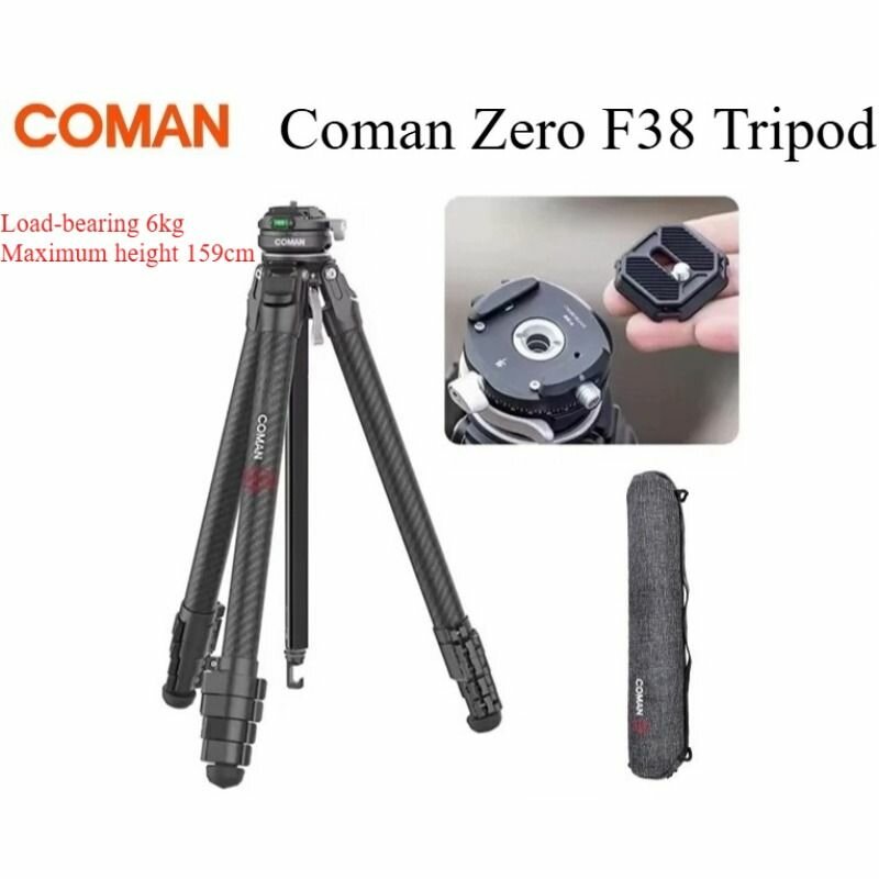 Складной штатив COMAN Zero F38 из углеродного волокна с панорамной шаровой головкой на 360 Градусов, F38 Quick Release Профессиональный фотоаппарат для фотосъемки штатив подставка для фотоаппарата