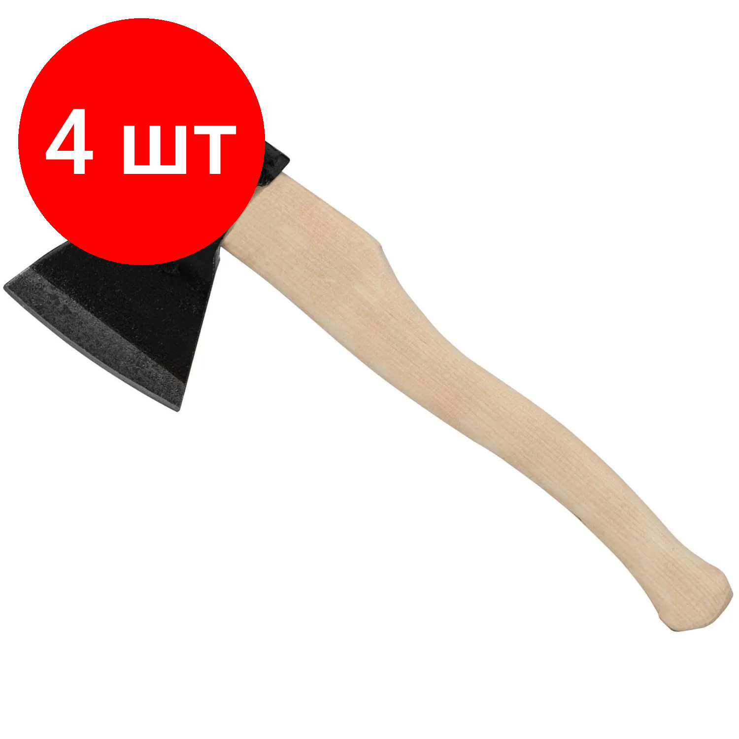 Комплект 4 штук, Топор кованный 1340/1700 г деревянное топорище А2 21674