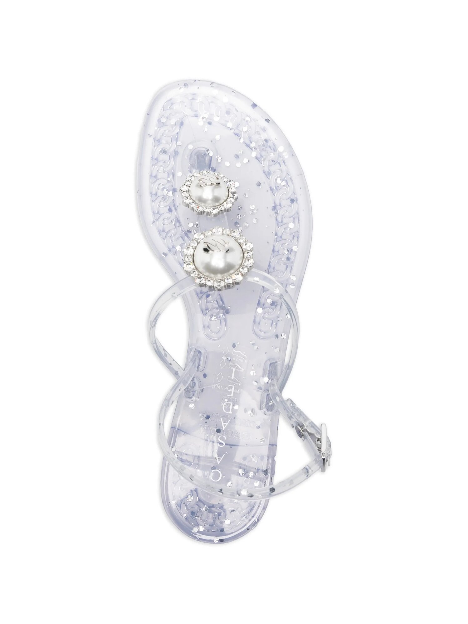 Босоножки Casadei Embellished sandals, размер 37, white — фото 1
