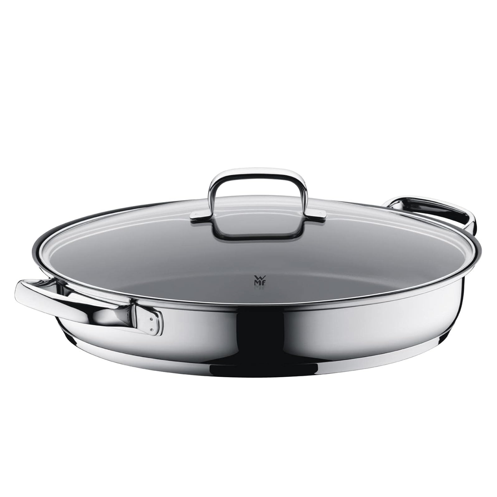 Овальная сковорода WMF Gourmet с крышкой, 38 × 26 см 0761506380