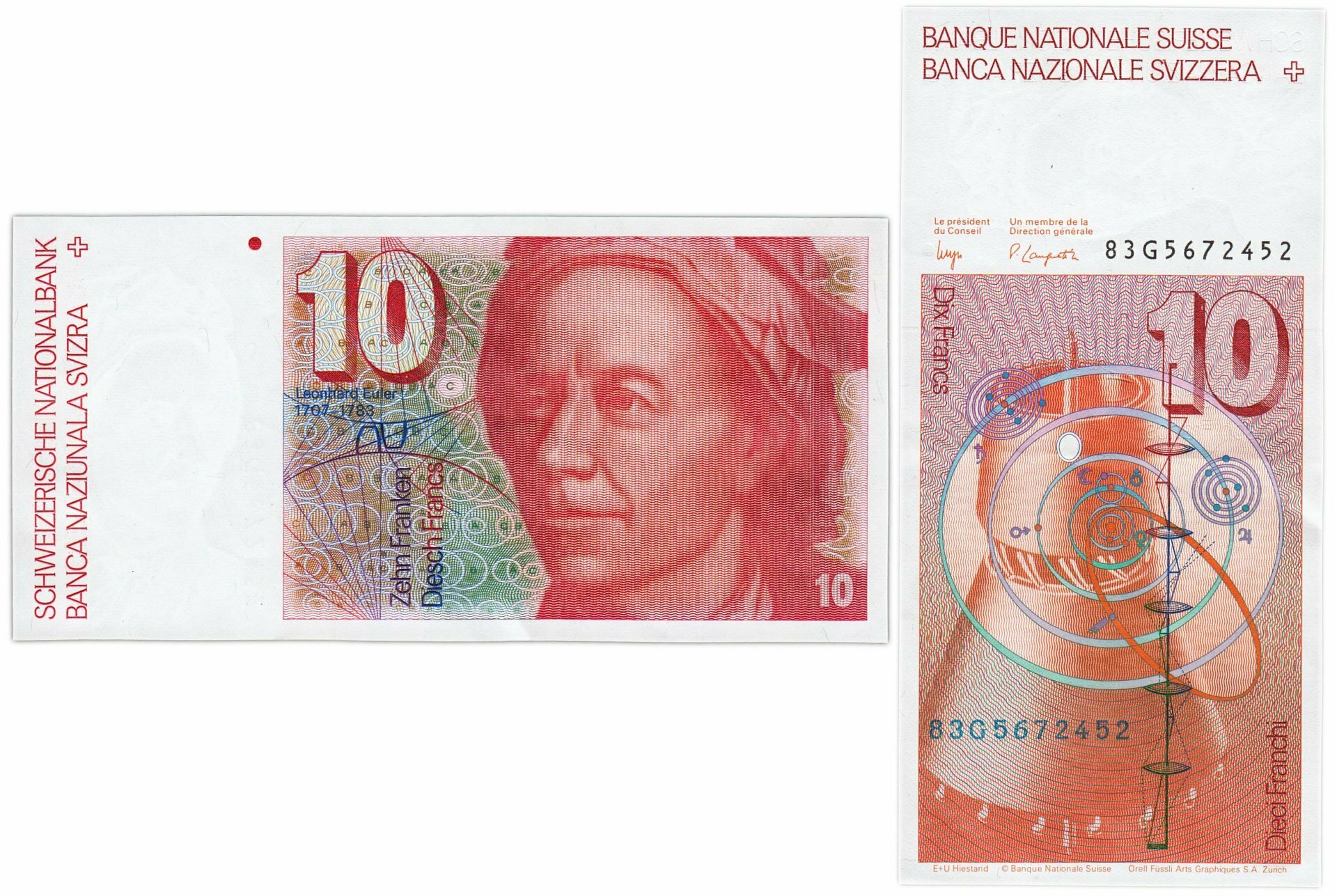 Швейцария 10 франков 1983 год P-53е1