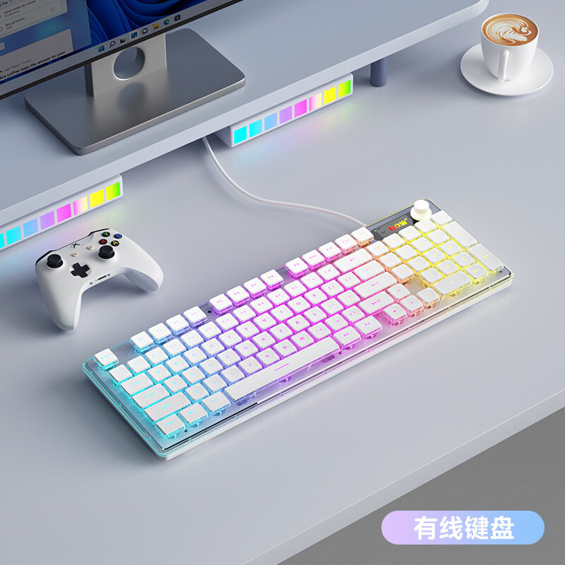 Клавиатура BOW с механическим ощущением и RGB-подсветкой 88-клавишная, беспроводная и проводная, для ноутбука и ПК