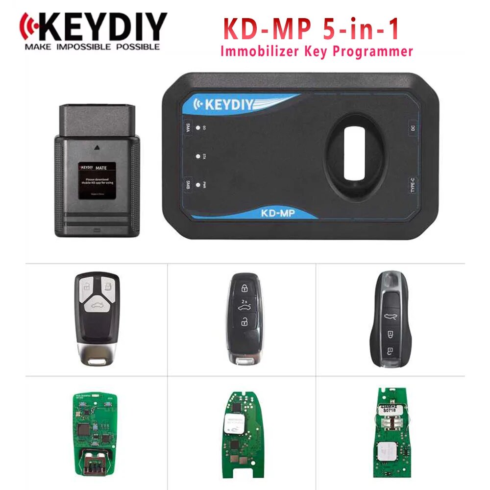 KEYDIY KD-MP 5-в-1: Программатор иммобилайзеров – Инструмент для создания ключей и сбора данных без удаления чипов для Audi, Porsche, Bentley