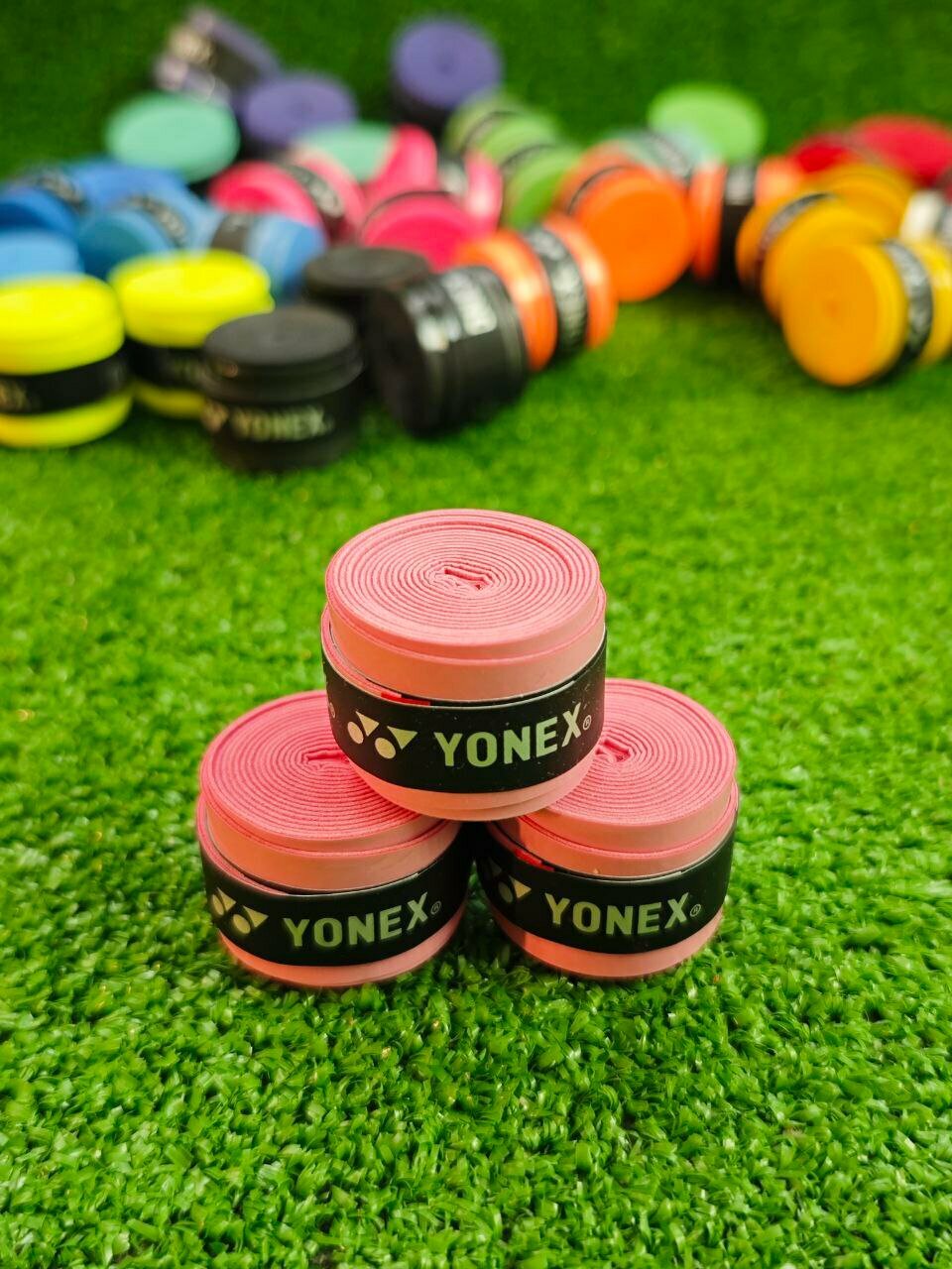 Намотка для теннисной ракетки yonexA01 x 3 розовая